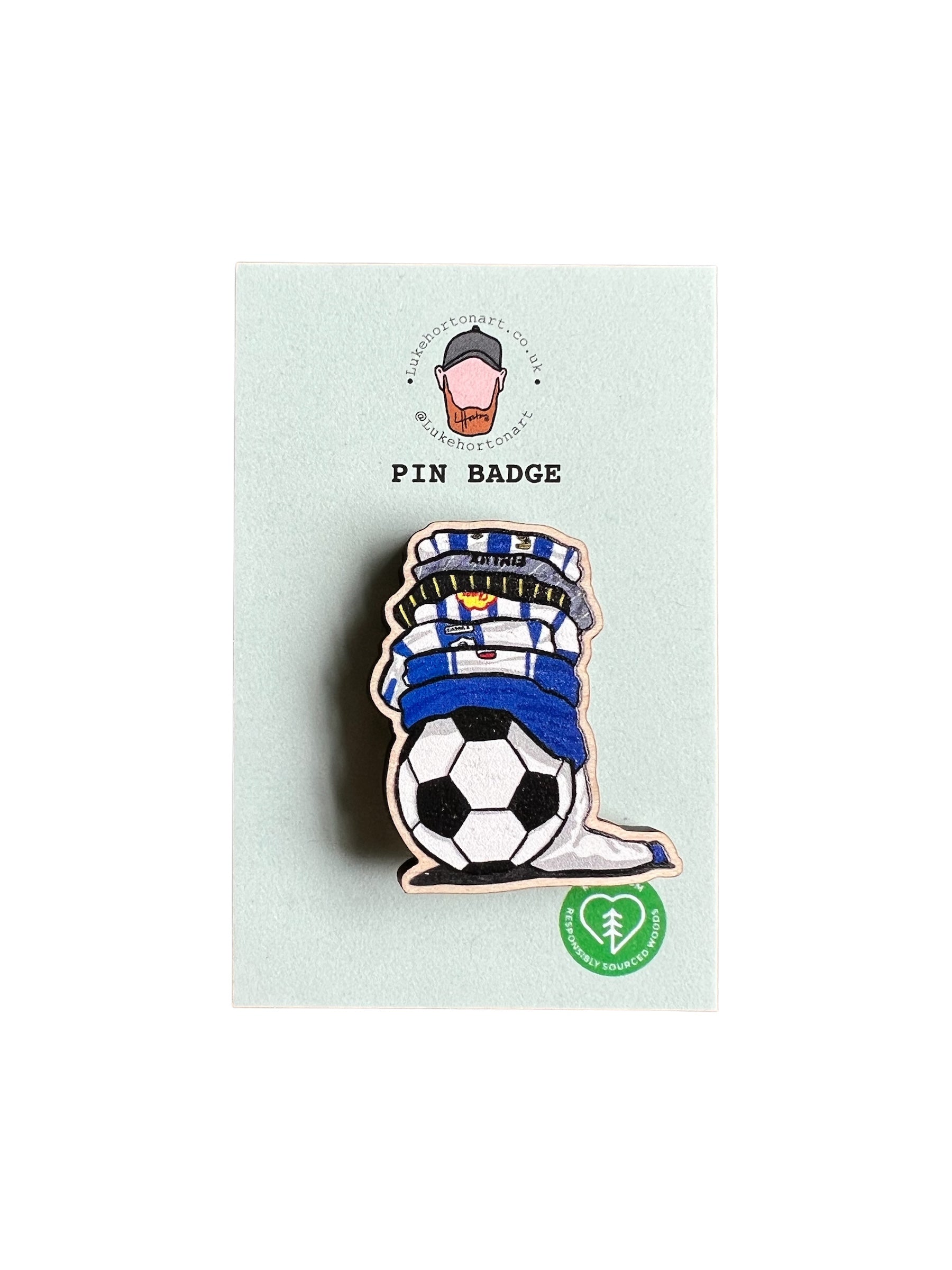 Swfc Shirts Eco Pin Badge Lukehorton Art Luke Horton Art