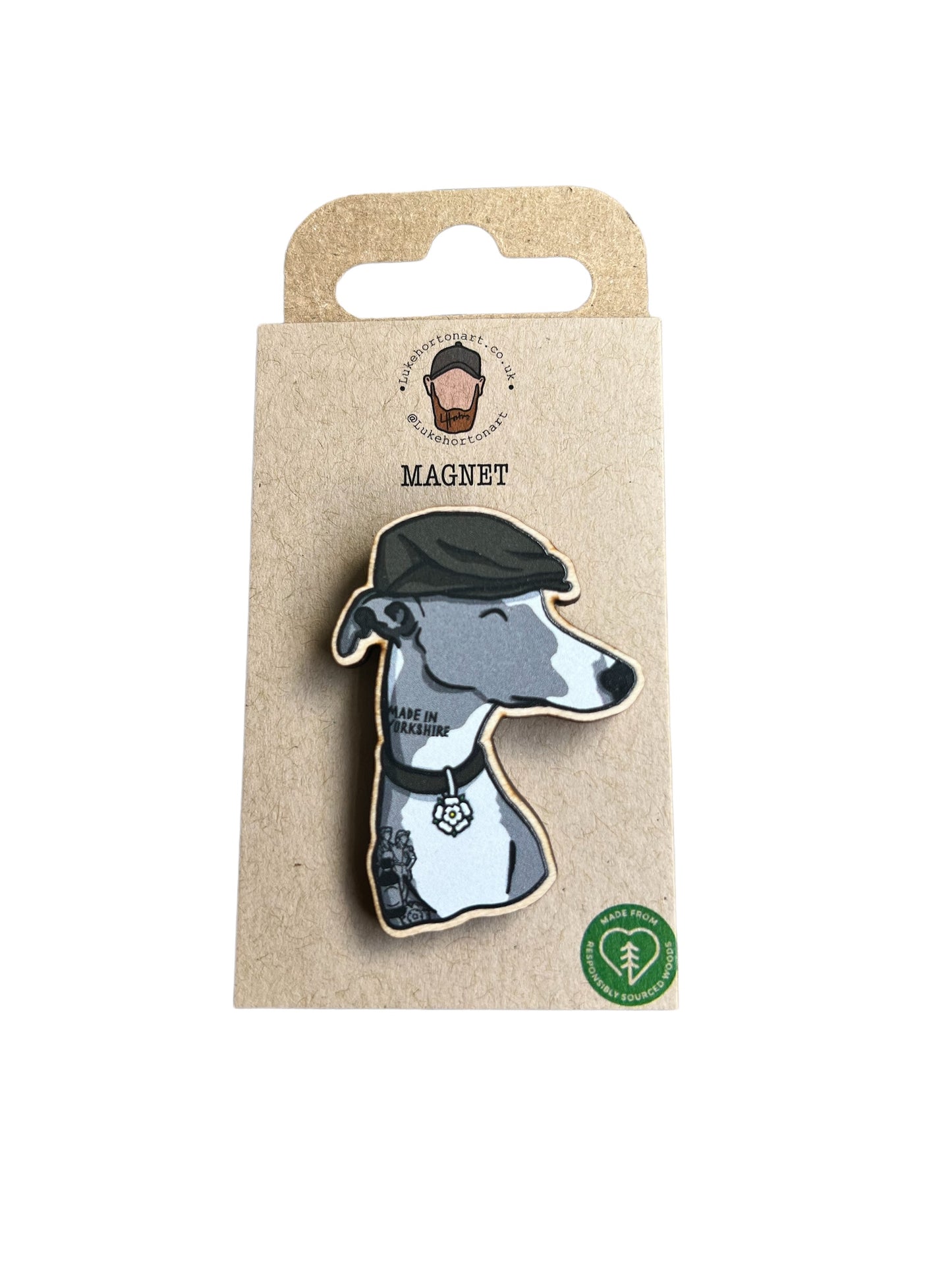 Jack The Whippet - Yorkshire Fridge Magnet – Luke Horton Art