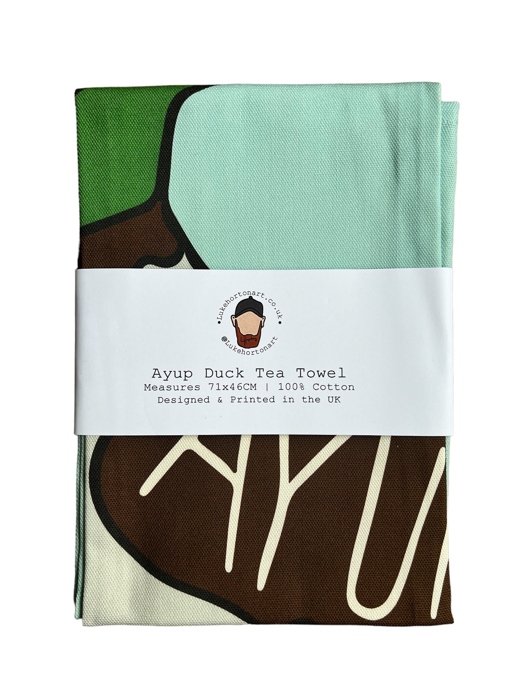 Ayup Duck - Tea Towel - Yorkshire Art - Luke Horton – Luke Horton Art