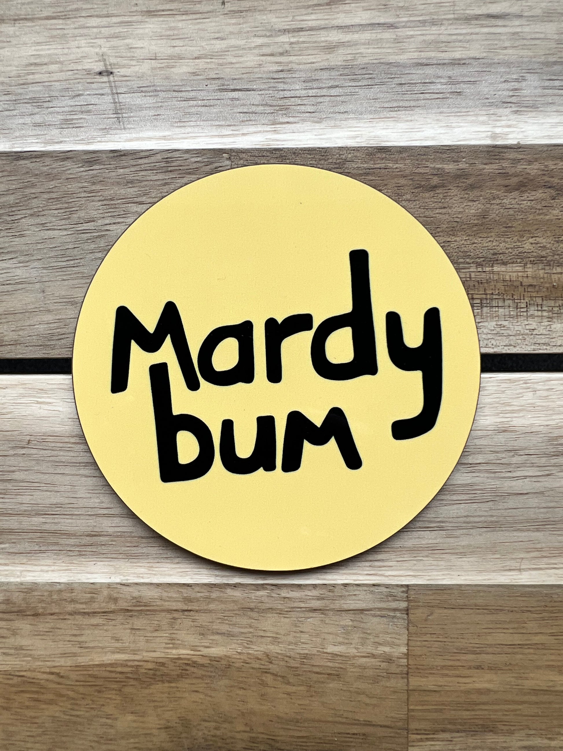 Mardy Bum Coaster - Yorkshire Slang Arctic Monkeys - Luke Horton – Luke Horton Art