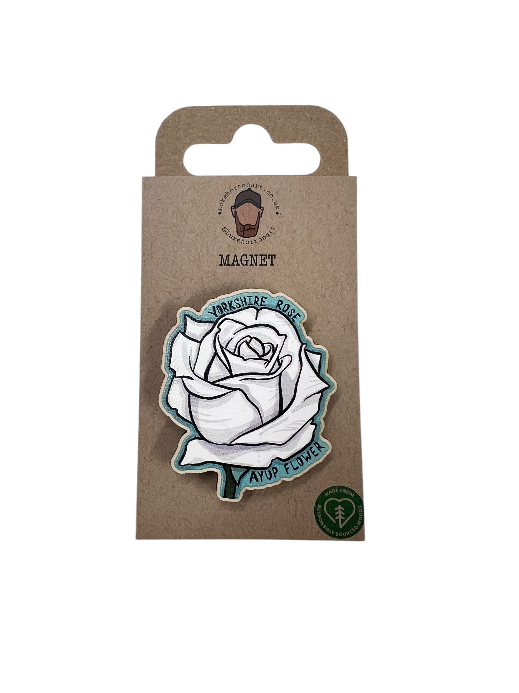 Yorkshire Rose - Yorkshire Slang Fridge Magnet – Luke Horton Art