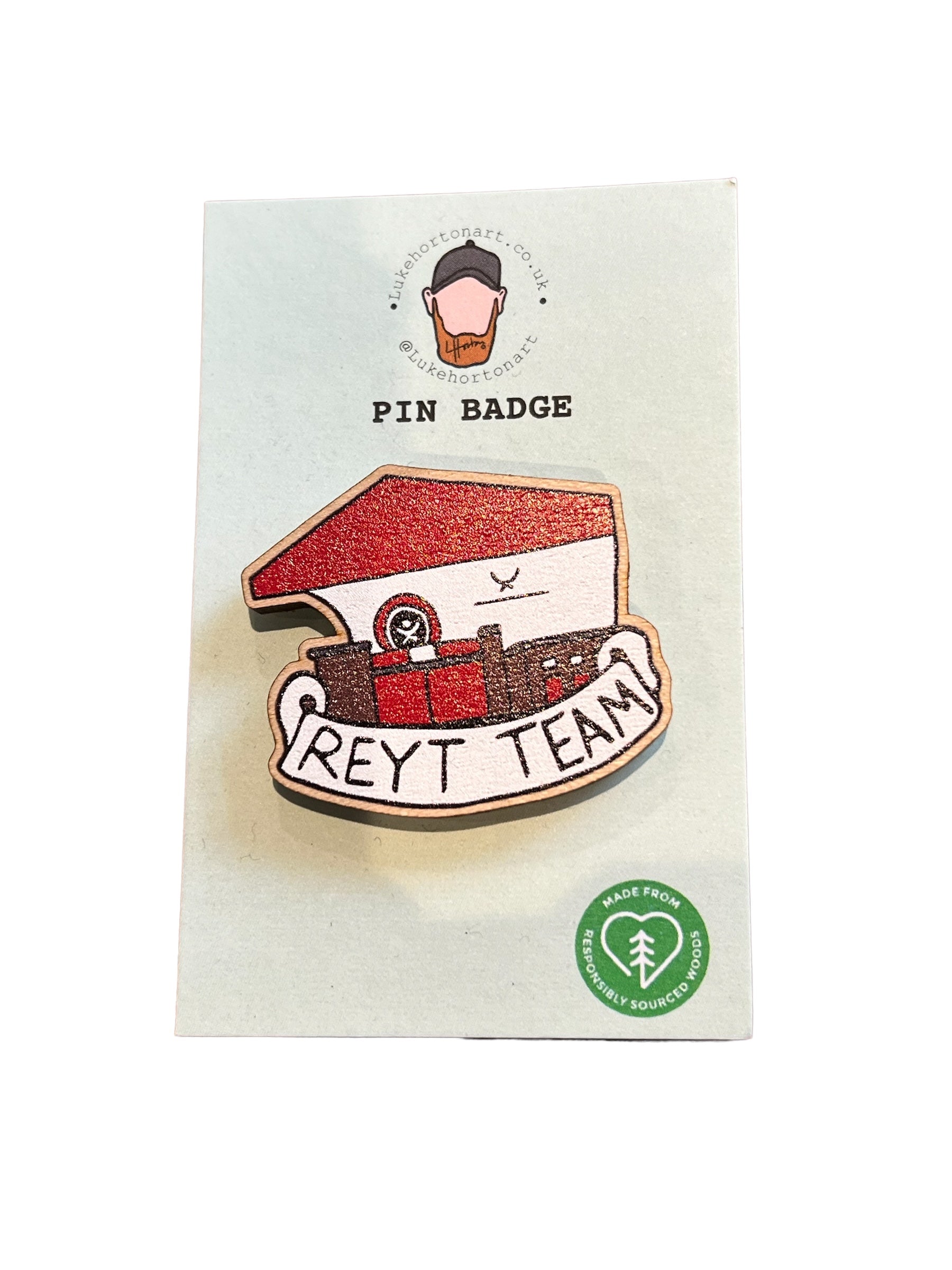 SUFC Reyt Team - ECO Pin Badge - LukeHorton Art – Luke Horton Art