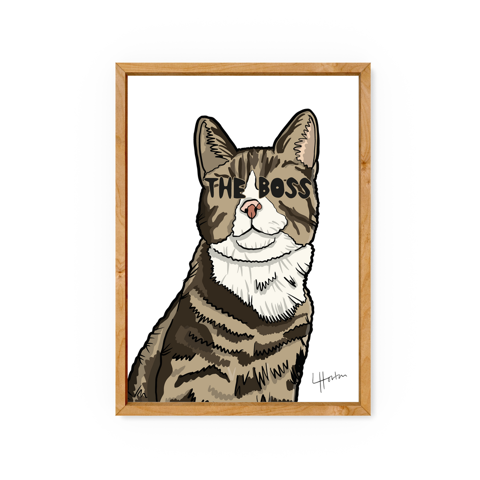 The Boss - Cat Art Print - Luke Horton – Luke Horton Art