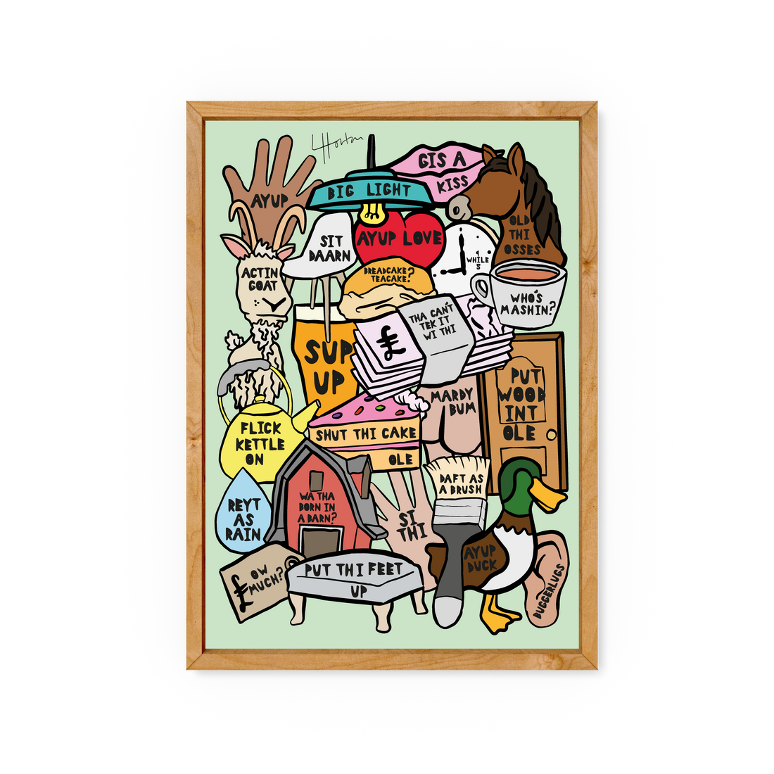 Yorkshire Slang Collage V.2 - Yorkshire Slang Art Print - Luke Horton ...