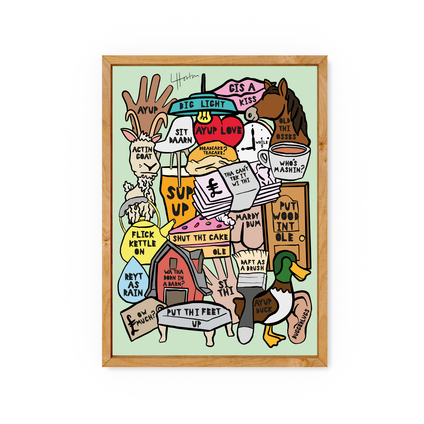 Yorkshire Slang Collage V.2 - Yorkshire Slang Art Print - Luke Horton ...