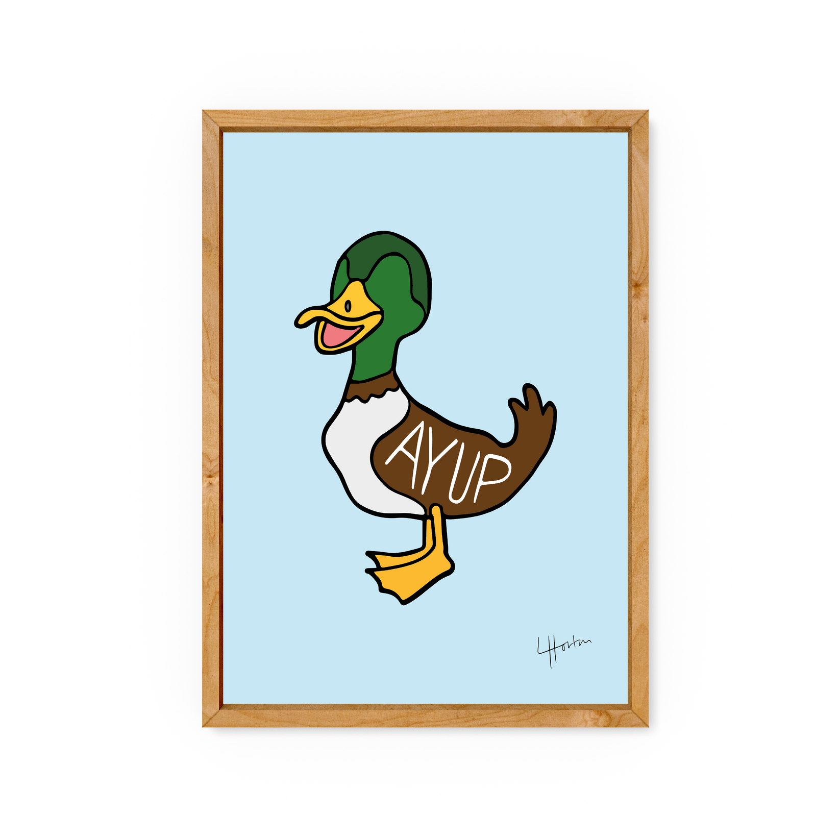 Ayup Duck - Yorkshire Slang Art Print - Luke Horton – Luke Horton Art