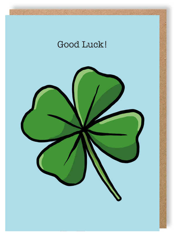 Good Luck - Clover - Greetings Card - LukeHorton Art – Luke Horton Art