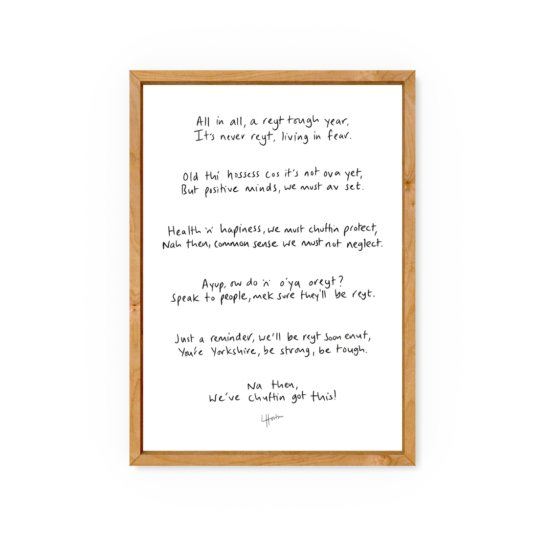 We'll Be Reyt Poem - Yorkshire Slang Poem Print - Luke Horton – Luke ...