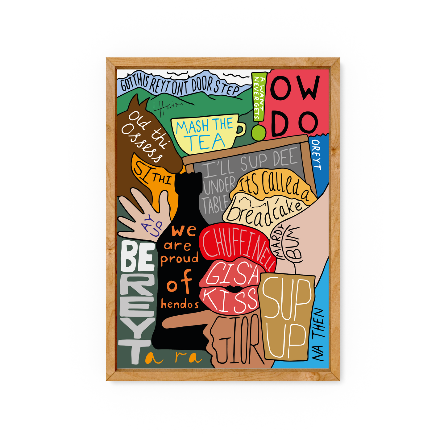 Yorkshire Slang Collage - Yorkshire Slang Art Print - Luke Horton ...